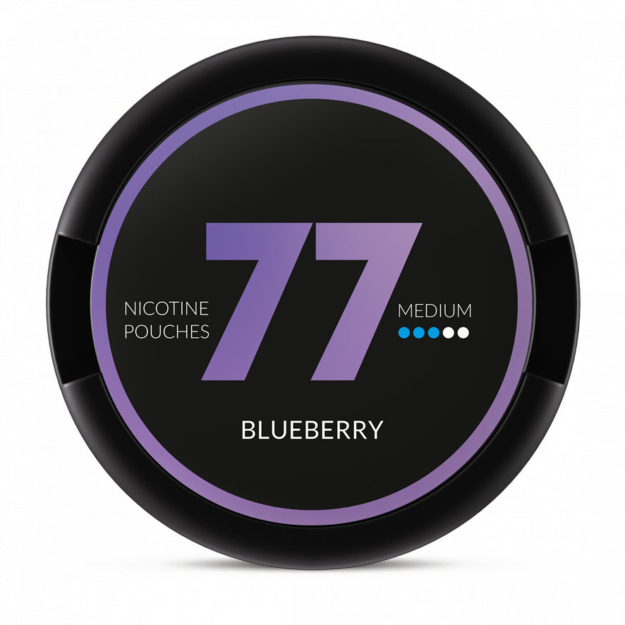 77 Blueberry Ice Medium | 77 Nicotine Pouches | Pouch World